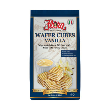 Flora Imported Wafer Cubes Vanilla | Filled, Crispy and Delicate Bite ...