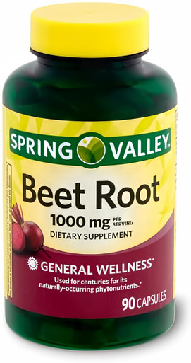 Spring Health Valley Beet Root Dietary Supplement, 1000 mg, 90 Count ...