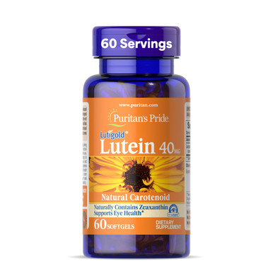 Puritan's Lutigold Lutein 40mg Zeaxanthin 1600 mcg 60 Softgels Free USA ...