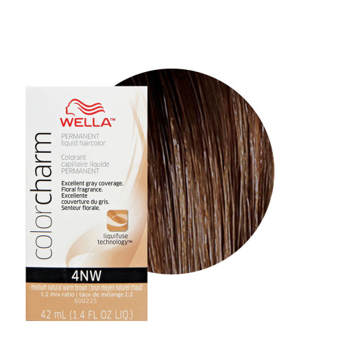 TINTE WELLA COLOR CHARM LIQUID MED NATURAL WARM BROWN #4NW - La ...