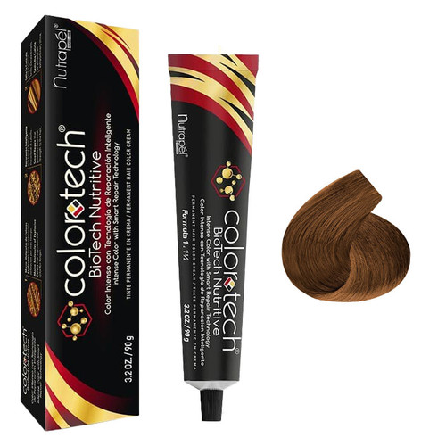 NUTRAPEL COLORTECH TINTE 8.34 RUBIO CLARO DORADO COBRIZO 3.2 OZ - La ...