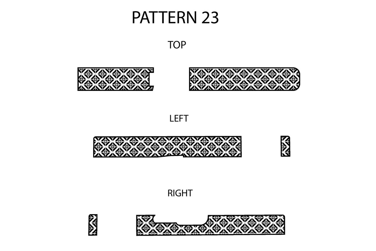 Laser Engraving Slide Template for Glock 19 Frame Pattern 23 Left Right