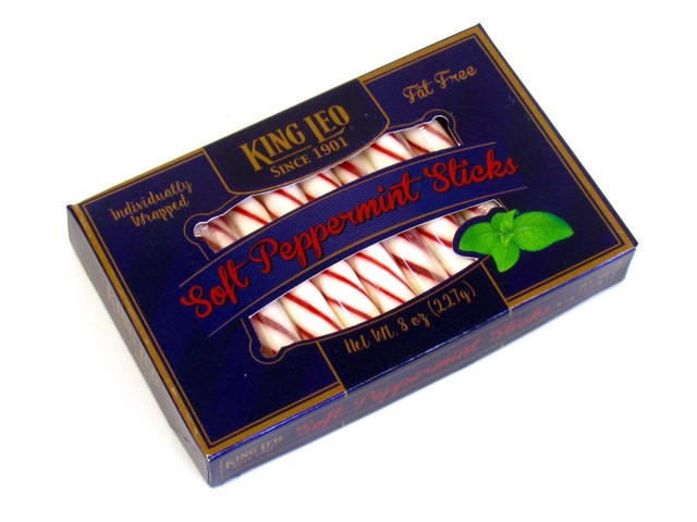 King Leo Peppermint Soft Sticks 8 oz. Box - Trademark Retail