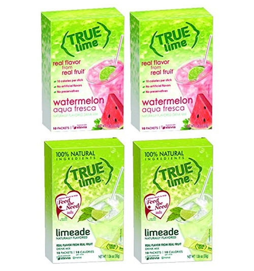 True Lime LIMEADE & WATERMELON AQUA FRESCA (Pack of 4 | 2 boxes each ...