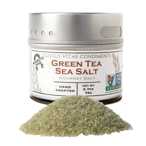 Green Tea Sea Salt, Non-GMO Certified, Small Batch, 2.7oz, Gourmet Salt ...