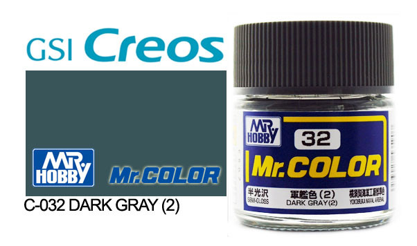 Mr Color C032 Semi Gloss Dark Grey 2 10ml - Vagabond Games & Collectables