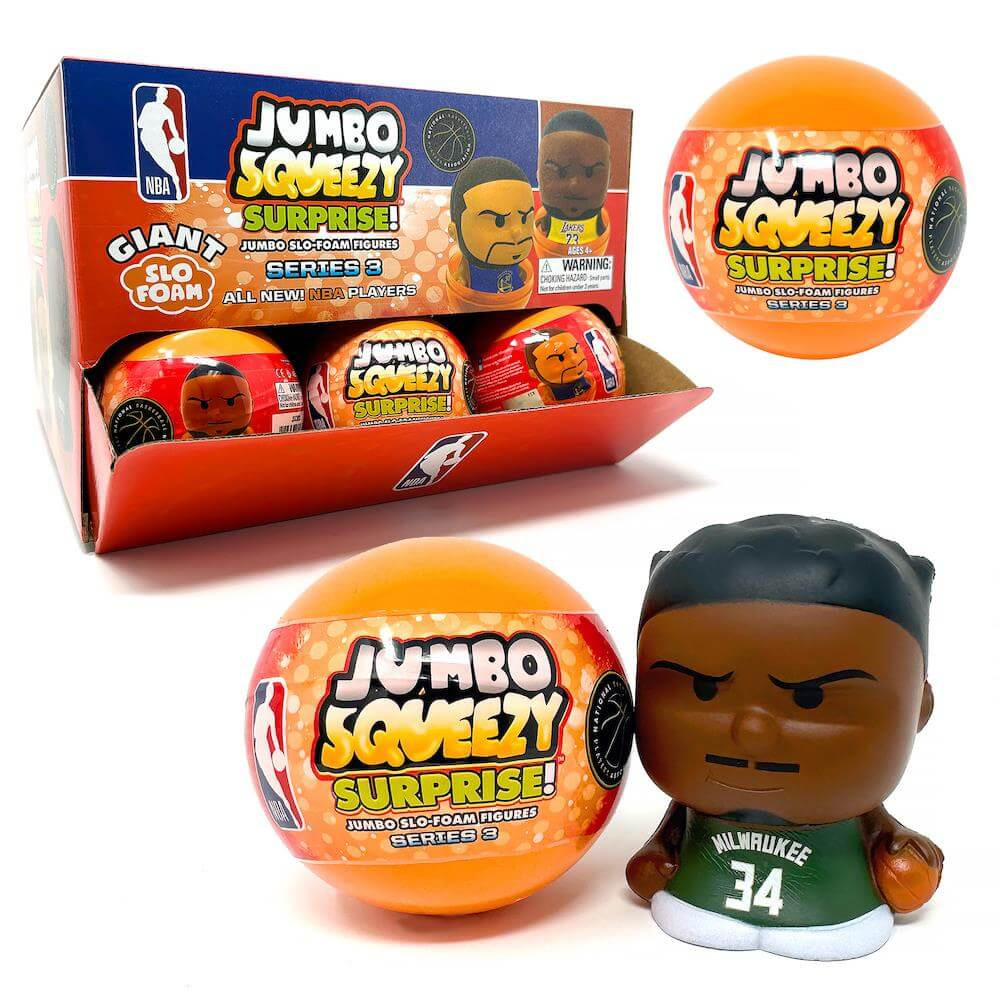 NBA 4inch Jumbo SqueezyMates Capsules - Vagabond Games & Collectables