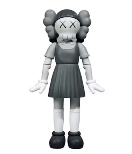 KAWS x Squid Game Young-Hee Vinyl Figure - Monotone - Vagabond Games ...