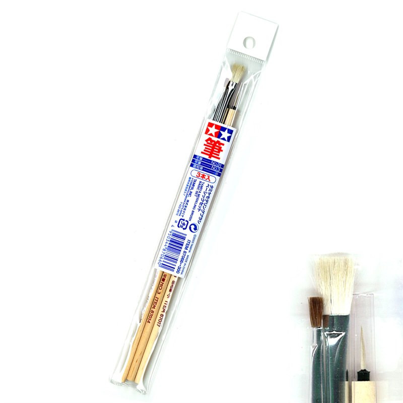 Tamiya Modelling Brush Set - Basic Set 3pc - Vagabond Games & Collectables