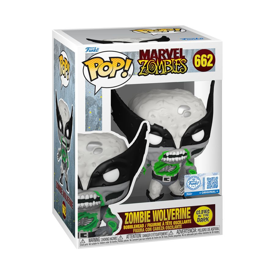 POP! Vinyl: Marvel: Zombies - Wolverine (US Exclusive) Glow Figure ...