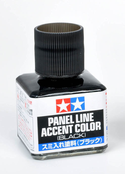 Tamiya Panel Line Accent Color 40ml - Black - Vagabond Games & Collectables