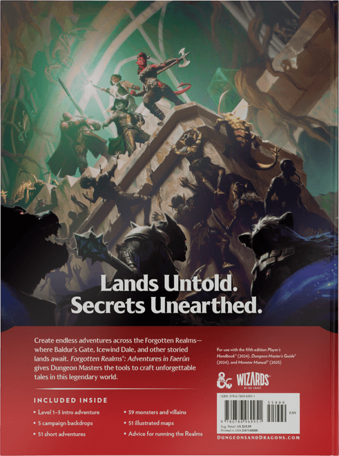 Dungeons & Dragons Forgotten Realms: Adventures of Faerun (Hard Cover ...