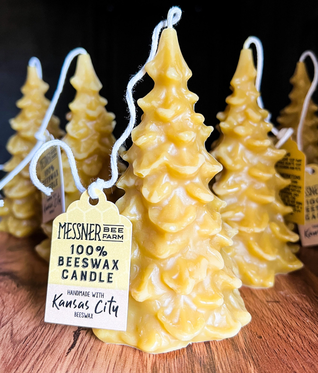 Christmas Tree 100% Beeswax Candle by Messner Bee Farm