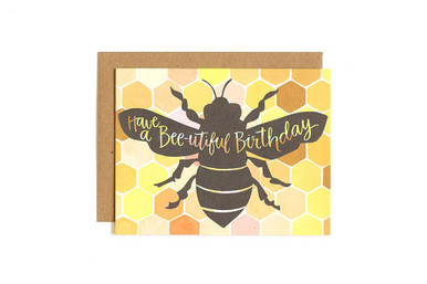 Bee-utiful Birthday Greeting Card by One Canoe Two | SHSMO