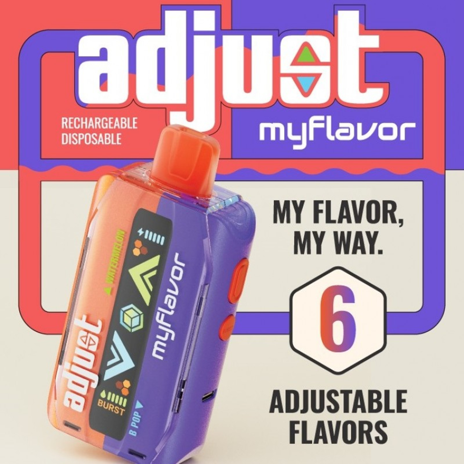 Adjust Myflavor 40k Vape Customizable Flavorful 40k Puffs