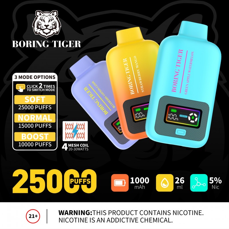 Boring Tiger 25000 Disposable: Review - Disposable Vapez - Online ...