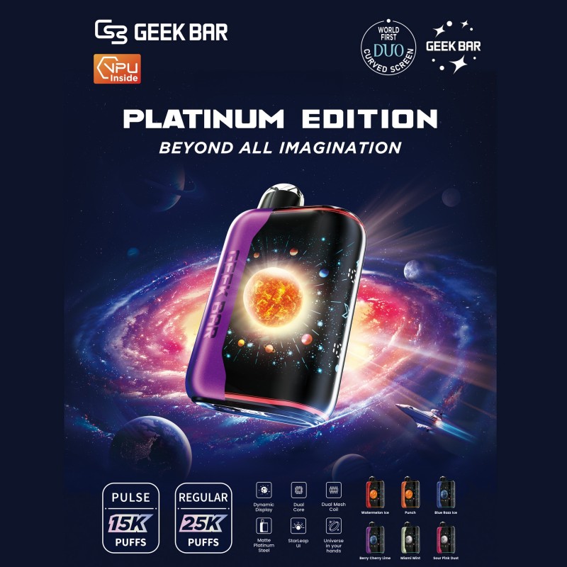 Geek Bar Pulse X Platinum Edition 25K Vape: Flavor Profiles - Disposable Vapez - Online ...