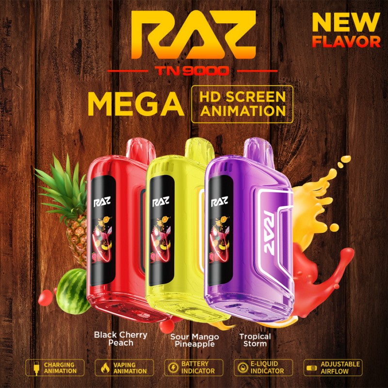 RAZ TN9000 Goes Tropical! 3 New Flavors Land at DisposableVapez.com ...