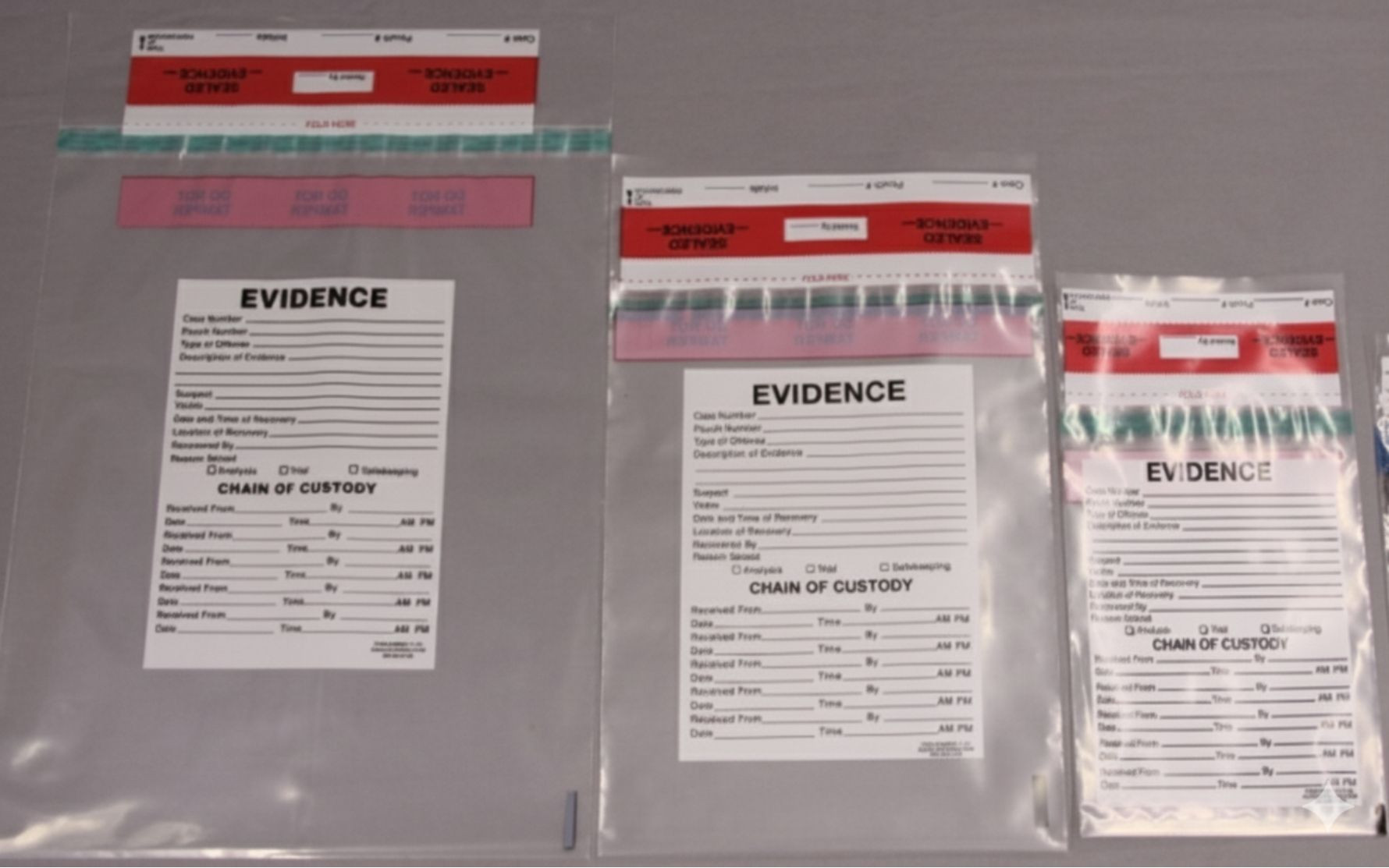 Tamper-Evident Evidence Bags - Case of 500