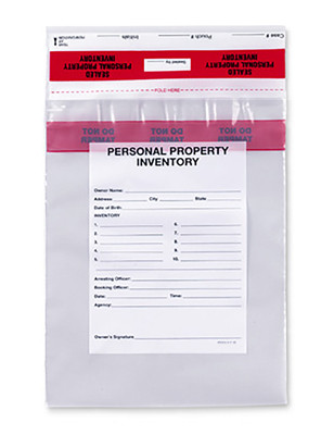 Tamper-Evident Personal Property Bags - Case of 500