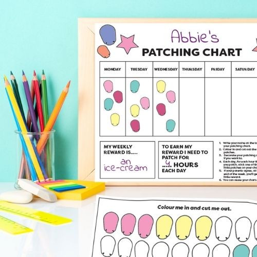 FREEBIE Patching Chart Printables - Kids Eye Gear