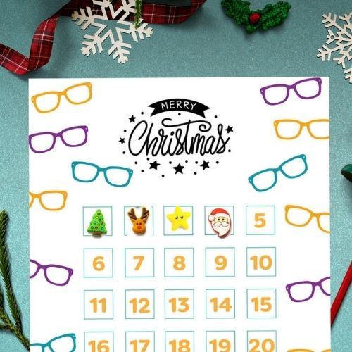 FREEBIE Christmas Advent Calendar - Kids Eye Gear