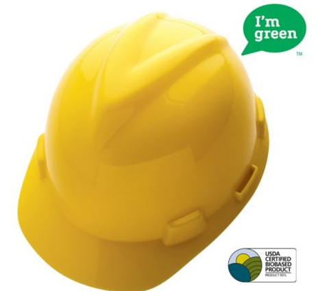 MSA V-Gard Green Safety Helmet - Full Brim Hat & Cap Style - PrimeHub