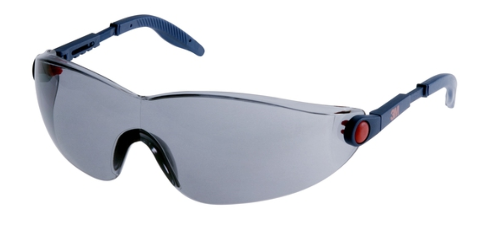 3M 2740/2741 Safety Eyeglass Sporty Blue Frame- Anti Scratch, Anti Fog ...
