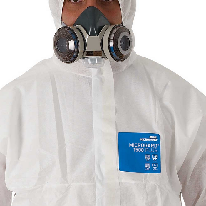 Ansell Microgard 1500-Plus Anti Static Protective Overall With Hood ...