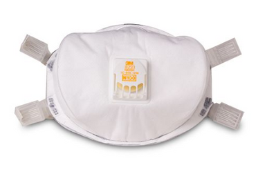 3M 8233 N100 Valved Respirator Mask, Maintenance Free - Set of 8 pcs ...