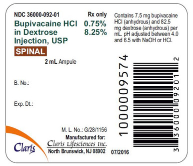 Baxter AIN00189 Bupivacaine HCL in 8.25% Dextrose Injection USP (7.5 mg ...