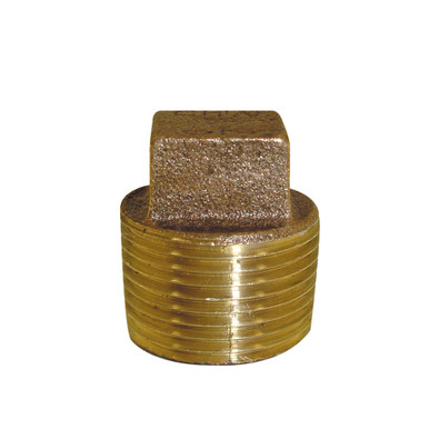 2" MPT Bronze Raised Head Plug | Hempel Pipe & Supply