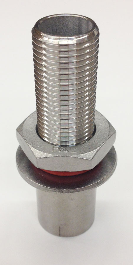 Xl Weldless Bulkhead All Thread with Coupling - BREWinternational