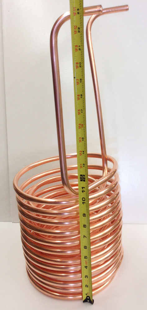 3/8" OD Double (Twin) Coil Copper Immersion Coil 50 Feet ...