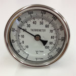 Weldless 6" Probe Thermometer w/ 3" Dial Standard - BREWinternational