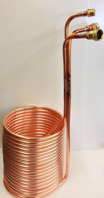 50' Copper Immersion Coil with Recirculation Arm (1/2 OD Inch Copper ...