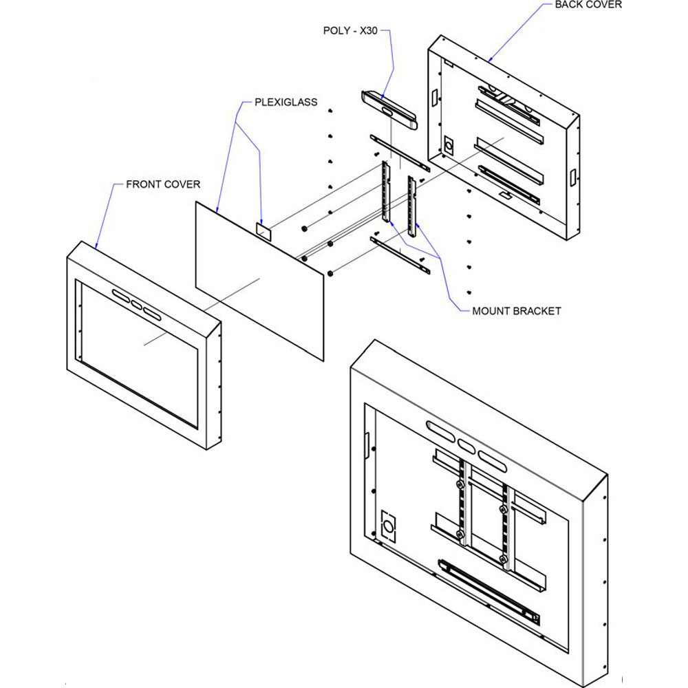 AVTEQ SSENCL-43-Poly Security Display Enclosure - Video...