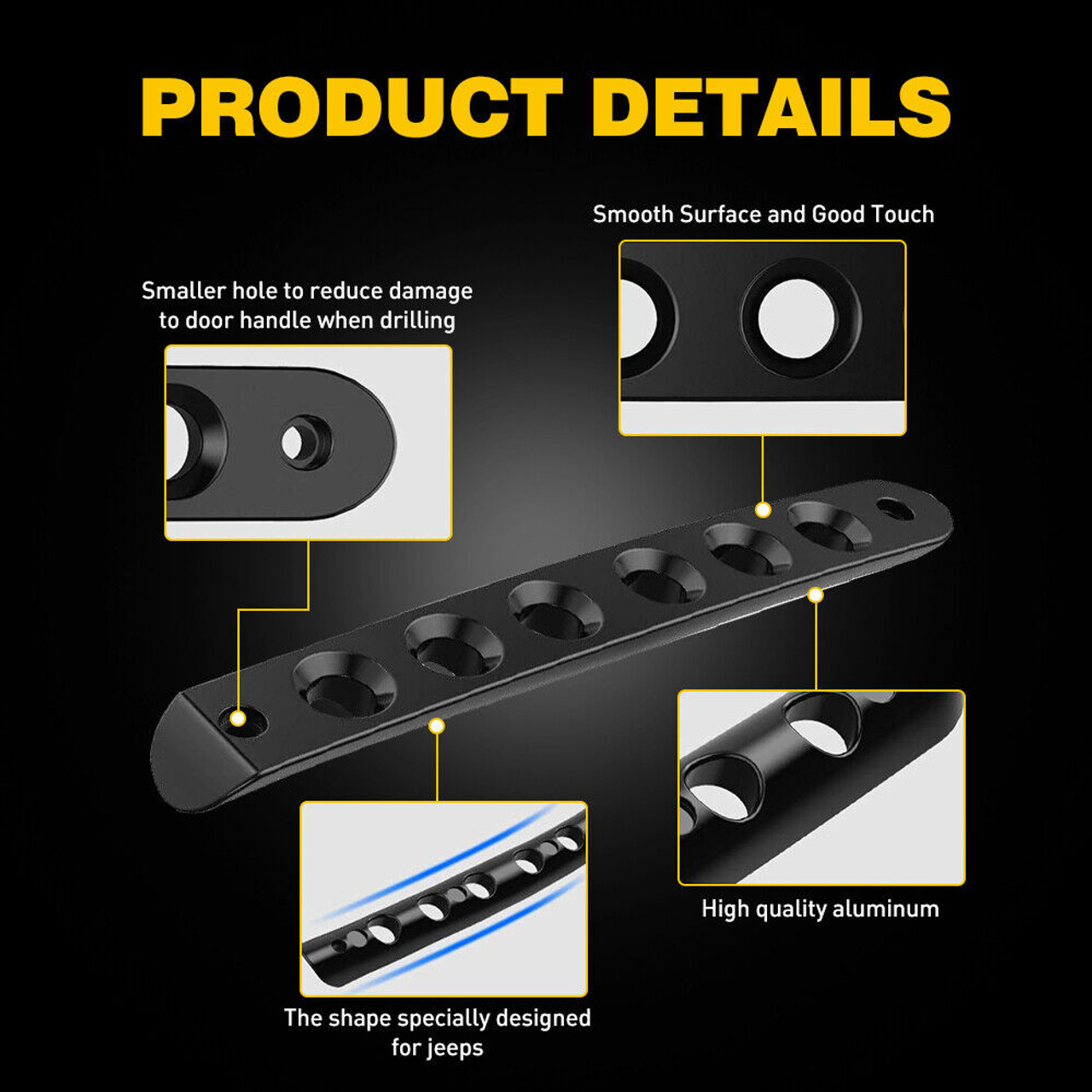 Doors Hood Hinge And Handle Grab Trim Inserts Set For Jeep Wrangler Jk