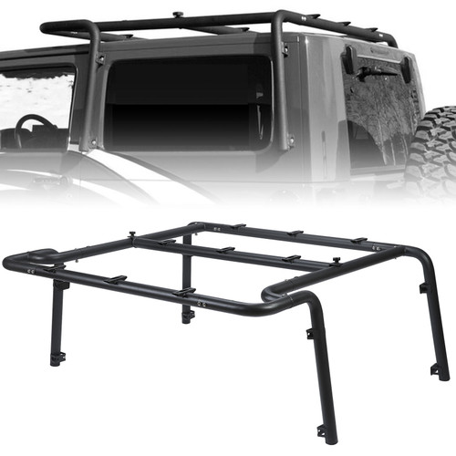 Roof Steel Rack For Jeep Wrangler JK 2-Door (2007-2010) Black ...