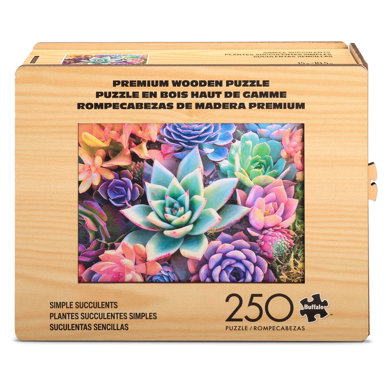 Wood Puzzle: Simple Succulent 250 Piece Puzzle