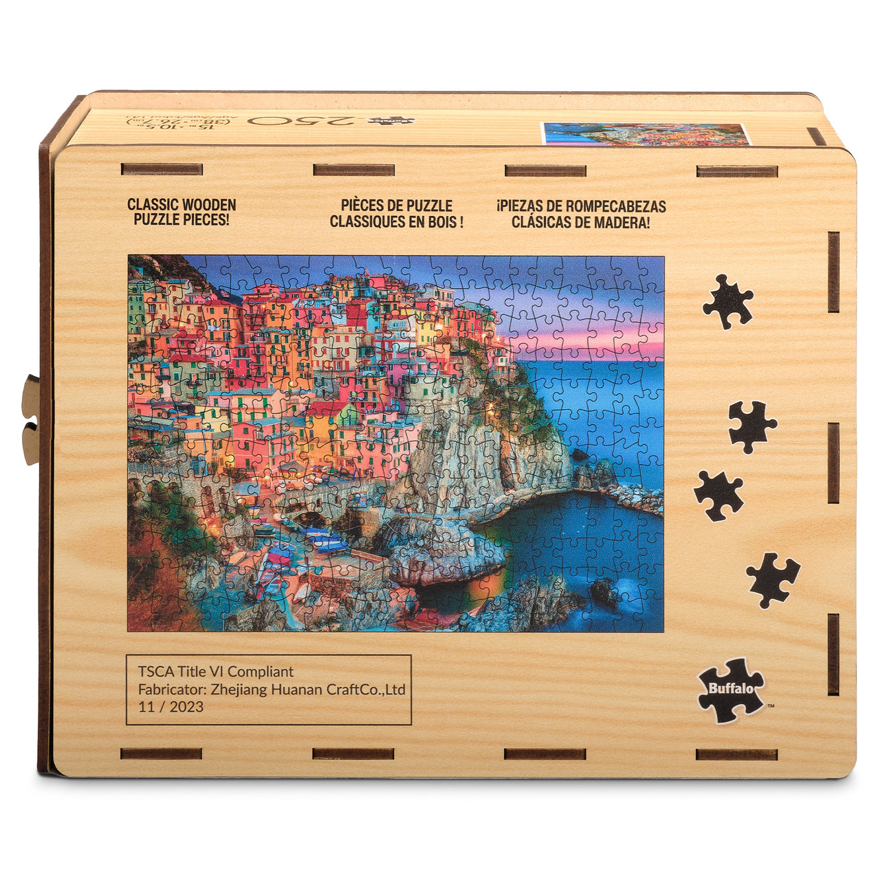 Wood Puzzle: Cinque Terre 250 Piece Puzzle