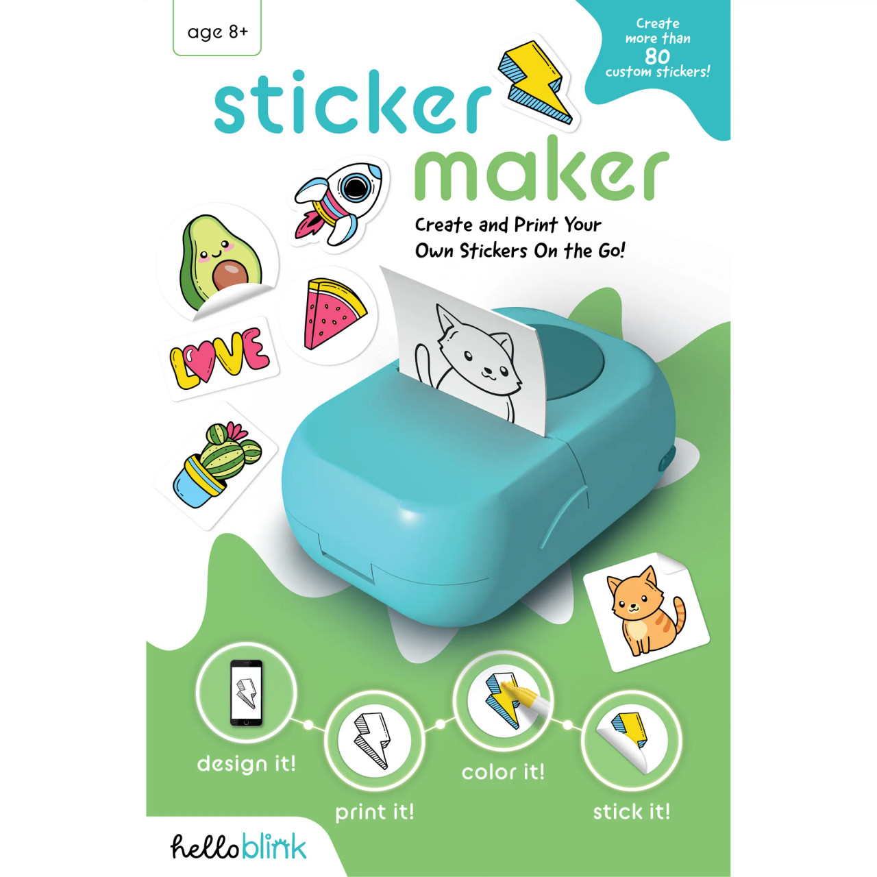 Hello Blink Sticker Maker – DIY Sticker Craft Kit for Kids Ages 8 and Up