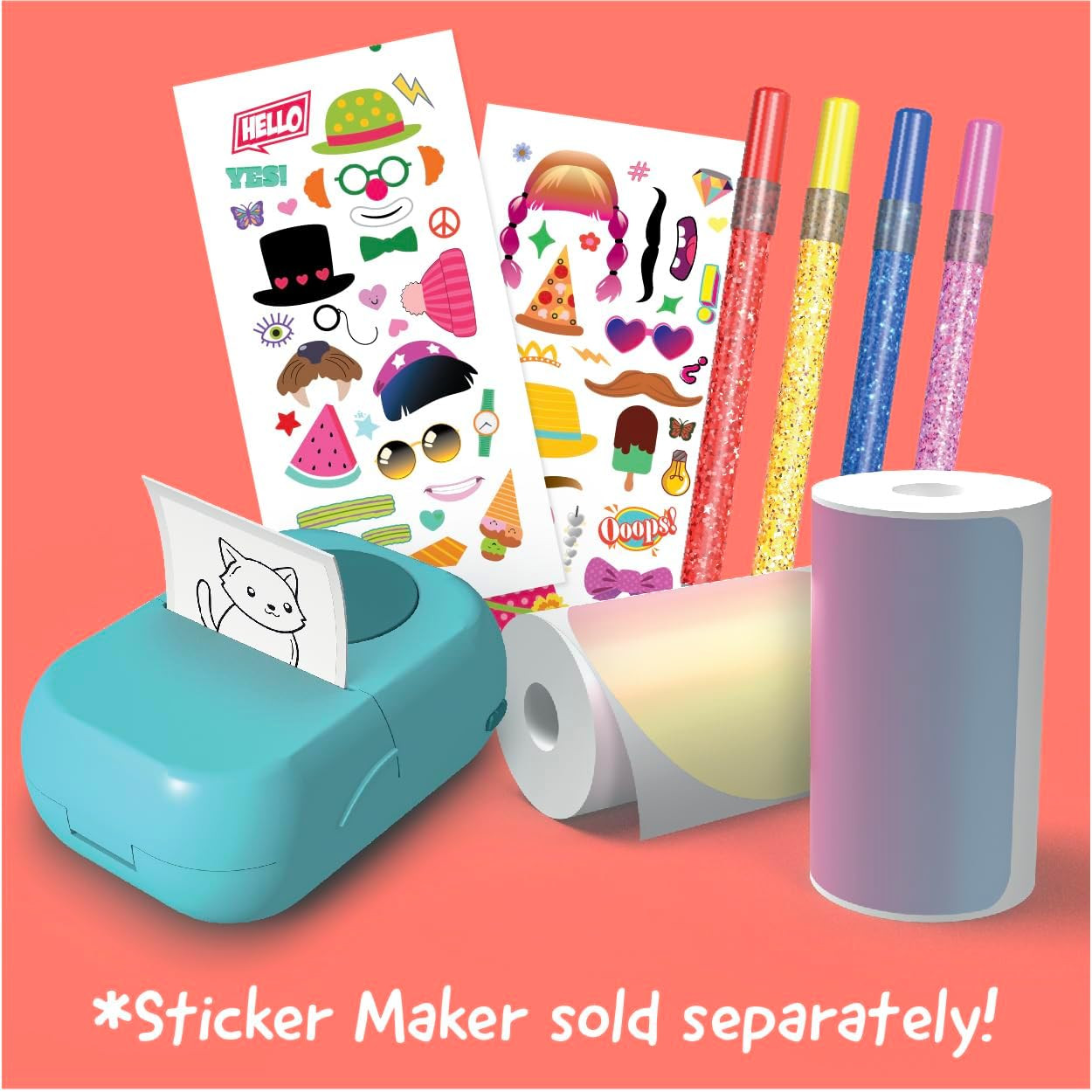 Hello Blink - Sticker Maker Refill Pack with 80 Glitter Stickers