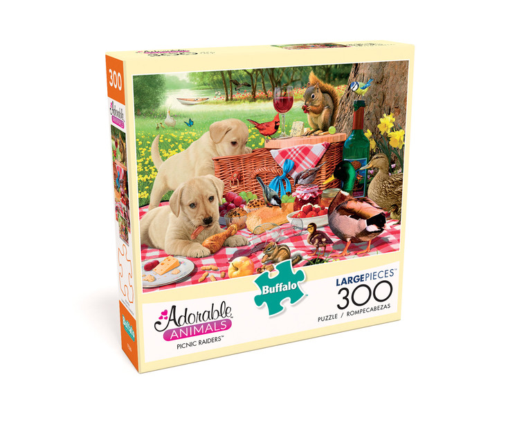 Adorable Animals Picnic Raiders 300 Large Piece Jigsaw Puzzle