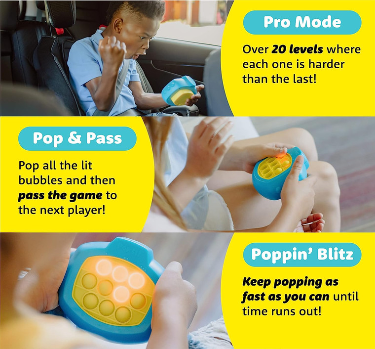 Pop It! Pro Light Up, Pattern Popping, Pop It! Game: Pop It Pro Fidget Toy