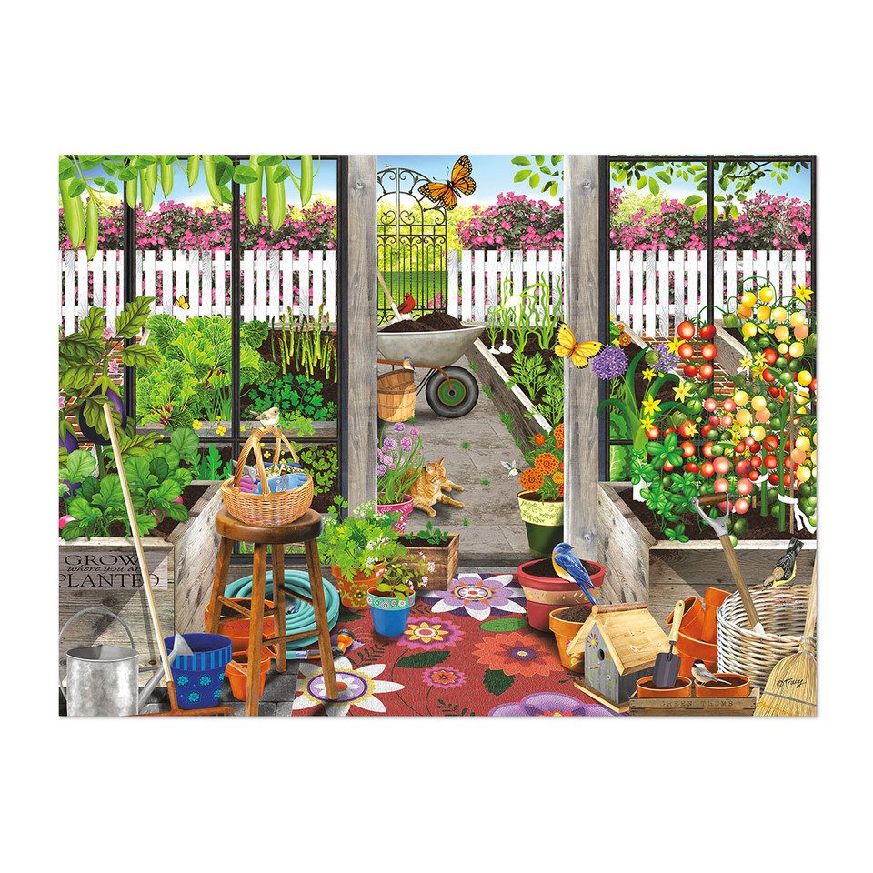 Sapphire Select: Garden Shed Greenhouse 1000 Piece Puzzle (Premium Blue ...
