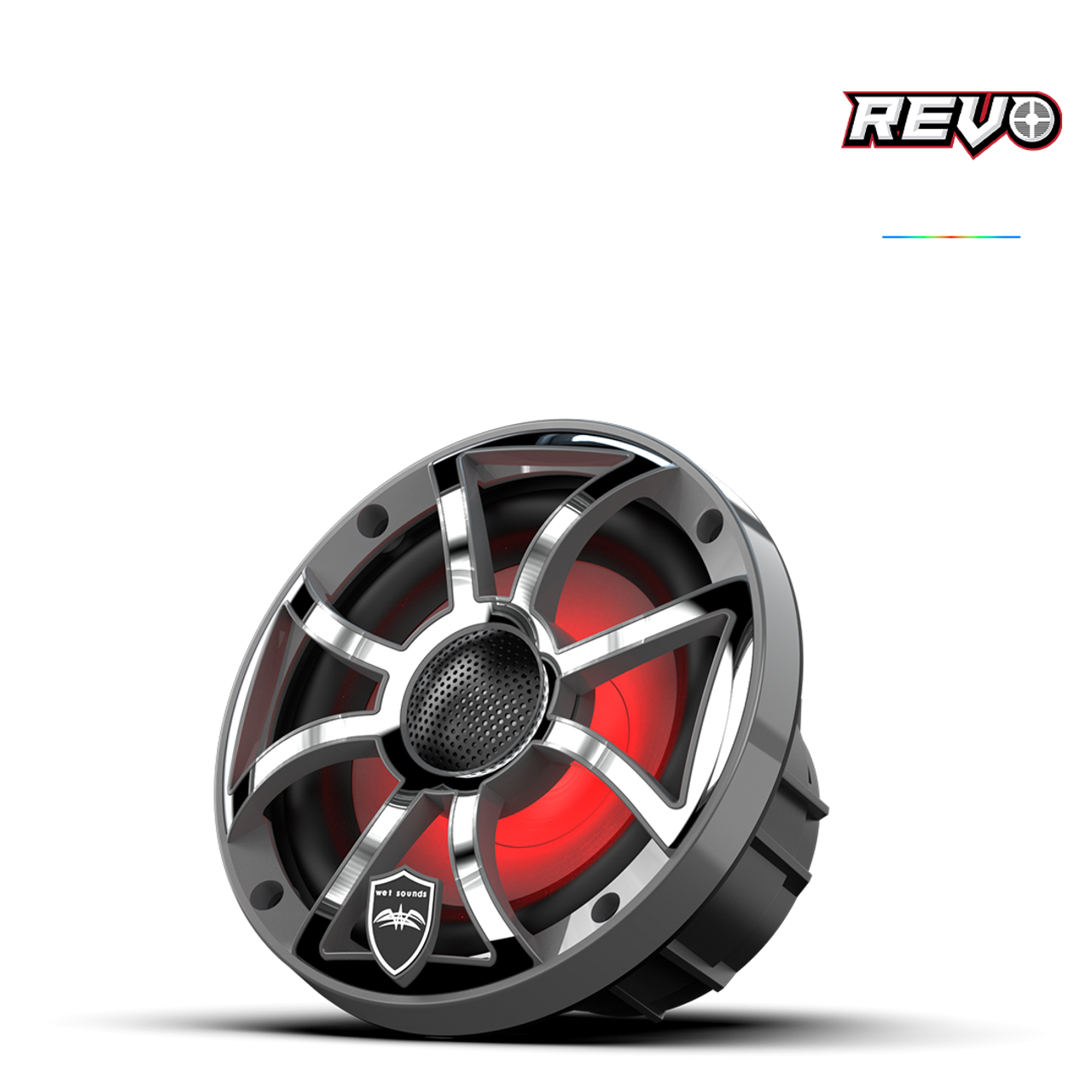 REVO Series 6.5-inch High-Output Component Style Coaxial Speakers w/ XS-Gunmetal-Stainless Steel ...
