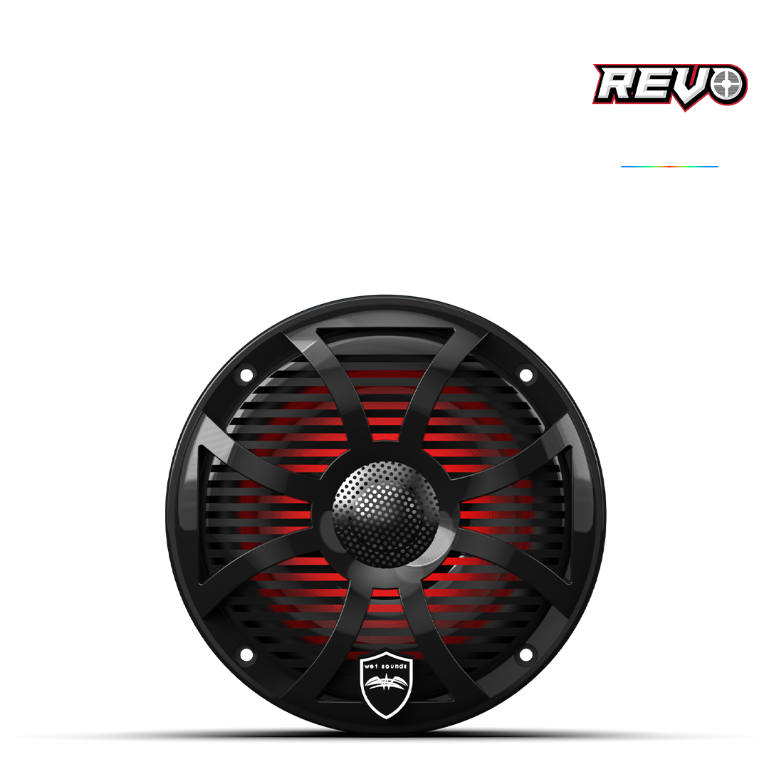 REVO Series 6.5-inch High-Output Component Style Coaxial Speakers w/ SW-Black RGB Grilles