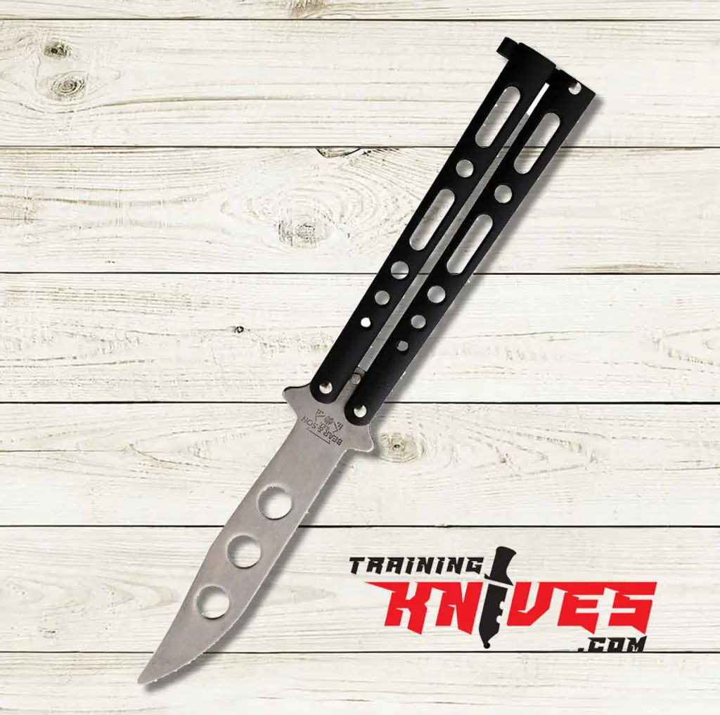 Bear & Son Satin Blade Balisong Trainer BC117TBSW | Stainless Steel ...