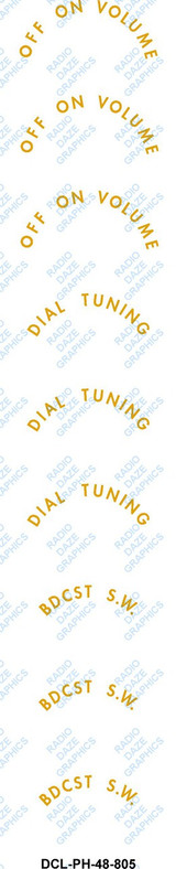 Philco Export Model 48-805 Decal (DCL-PH-48-805) - Radio Daze LLC